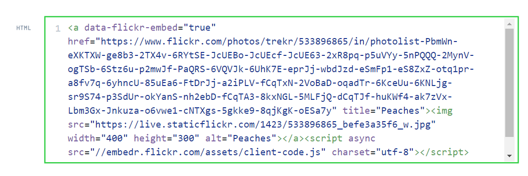How to embed a Flikr photo in Ghost